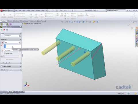 SolidWorks - Extrude Along (Hints and Tips) - YouTube