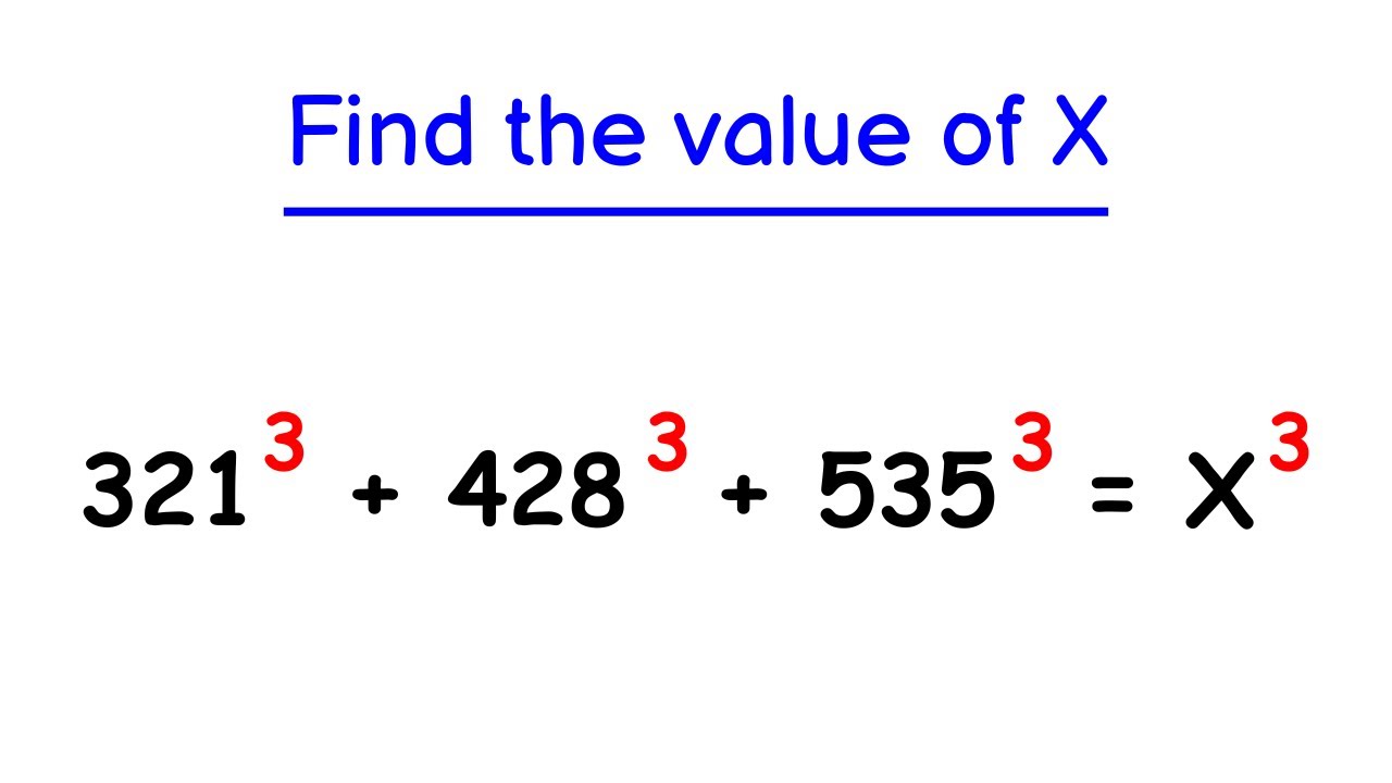 CALCULATORS NOT ALLOWED Find The Value Of X If 321 3 428 3 535 3