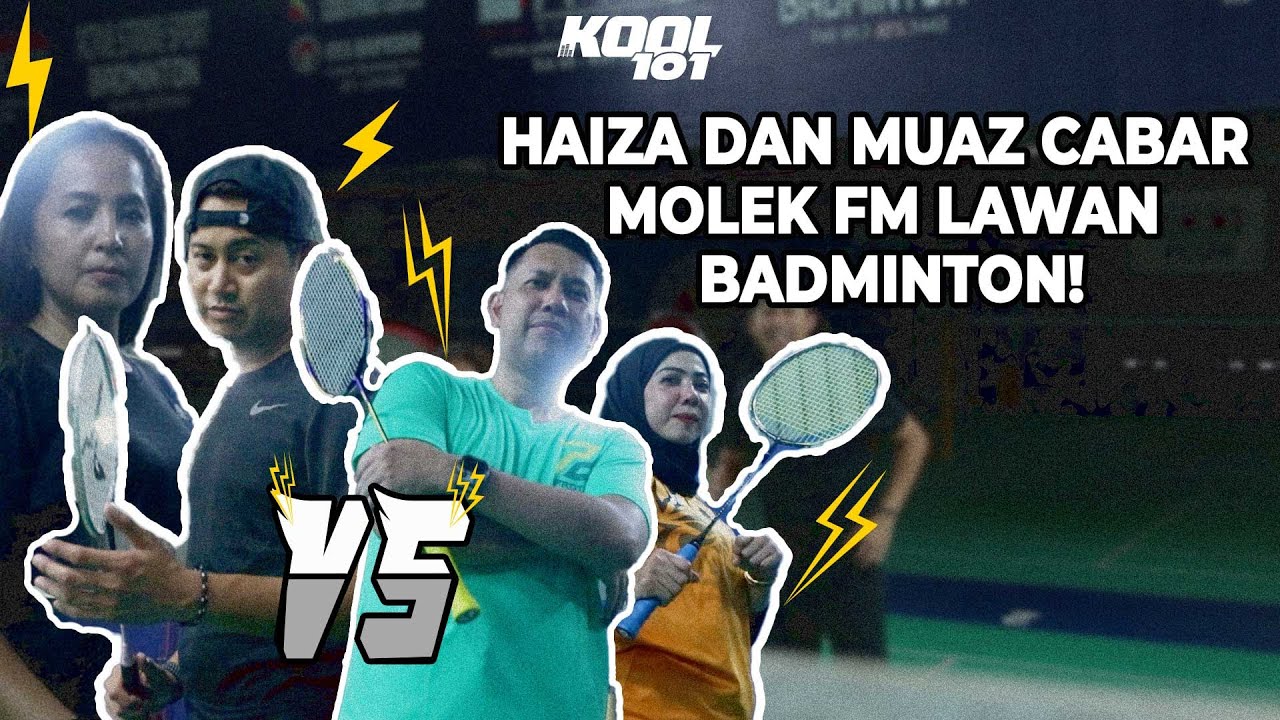 Haiza dan Muaz cabar Molek FM lawan badminton! | Pagi On Point Kool 101 ...