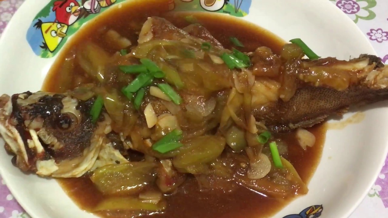 Fried Garoupa With Tomatoes Sauce Dressing - YouTube