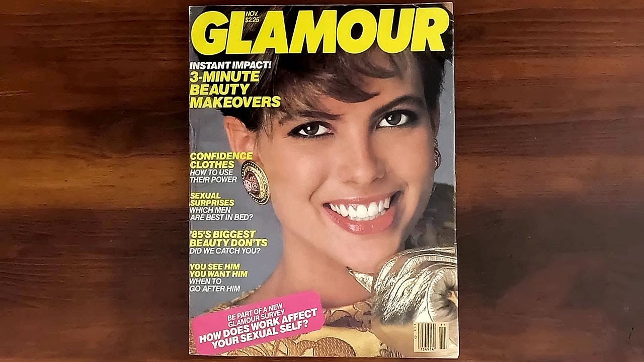 Glamour November 1985 Laura Valentine, Carey Lowell | ASMR Magazine ...