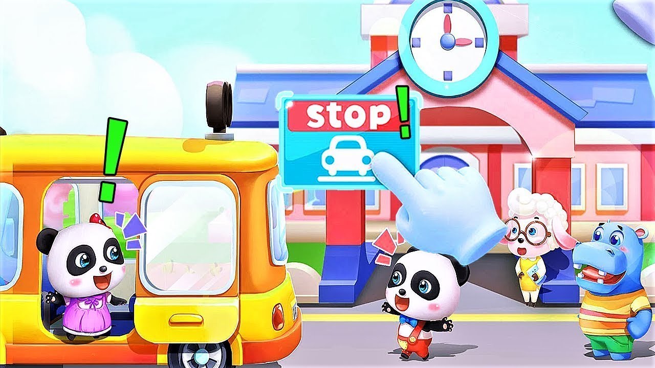 little panda school bus | little panda school bus gameplay 3 ...