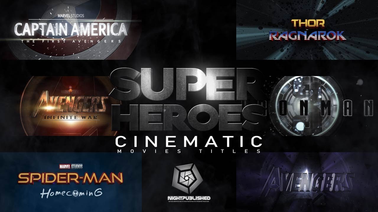 SUPERHEROES Movies Titles (UCM) FREE PACK PROJECTS AE - YouTube