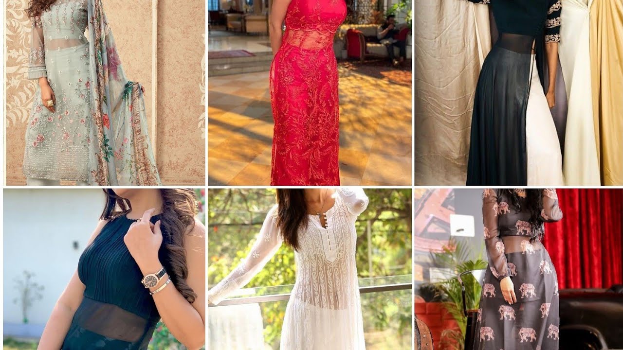 tranding and stylish net suit design idea/beautiful net Kurti style ...