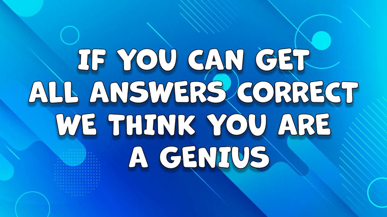 Fun Knowledge Quiz - YouTube