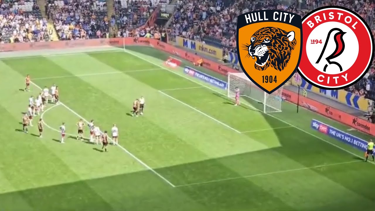 LIAM MILLAR DEBUT AS HULL CITY SALVAGE POINT VS BRISTOL CITY - YouTube