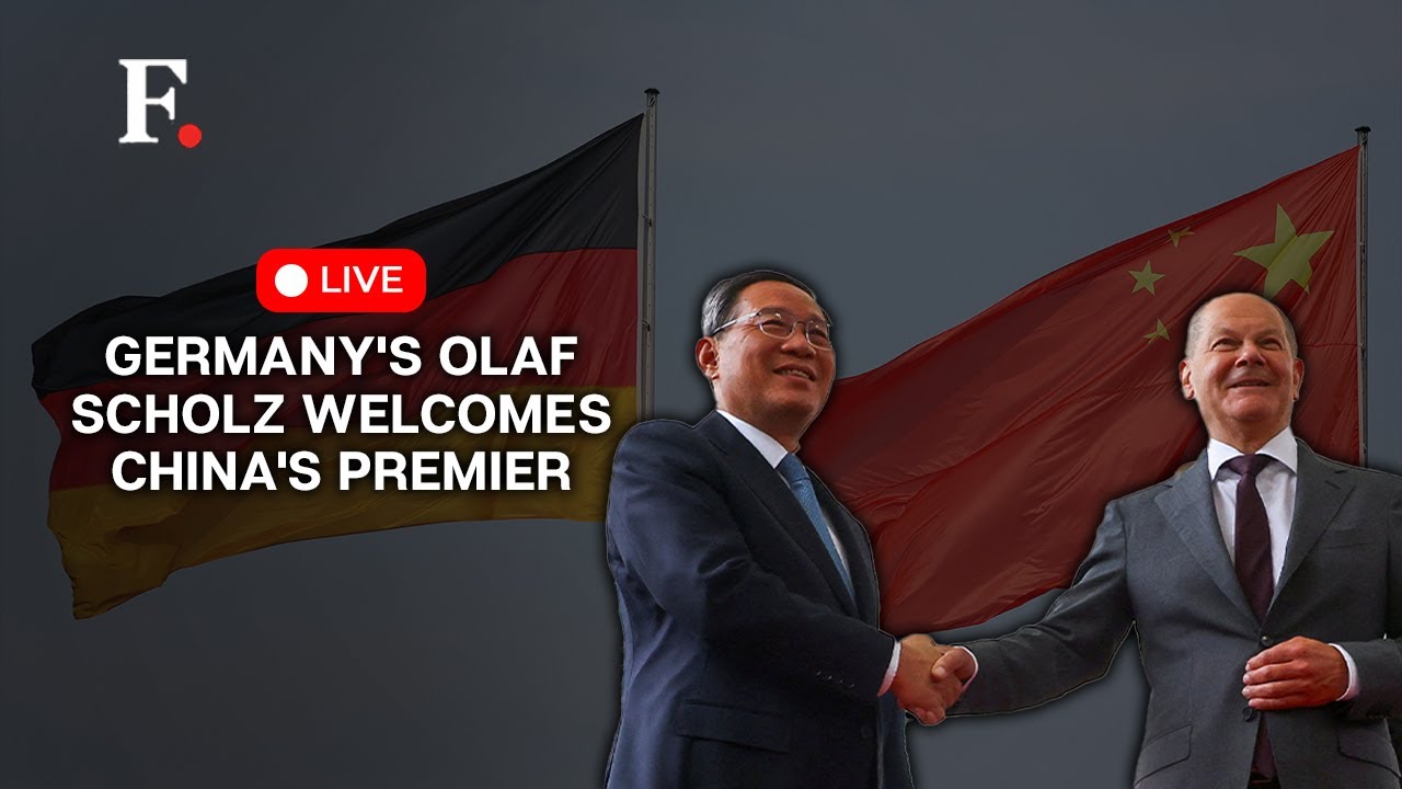 LIVE: German Chancellor Olaf Scholz Receives Chinese PM Li Qiang With ...