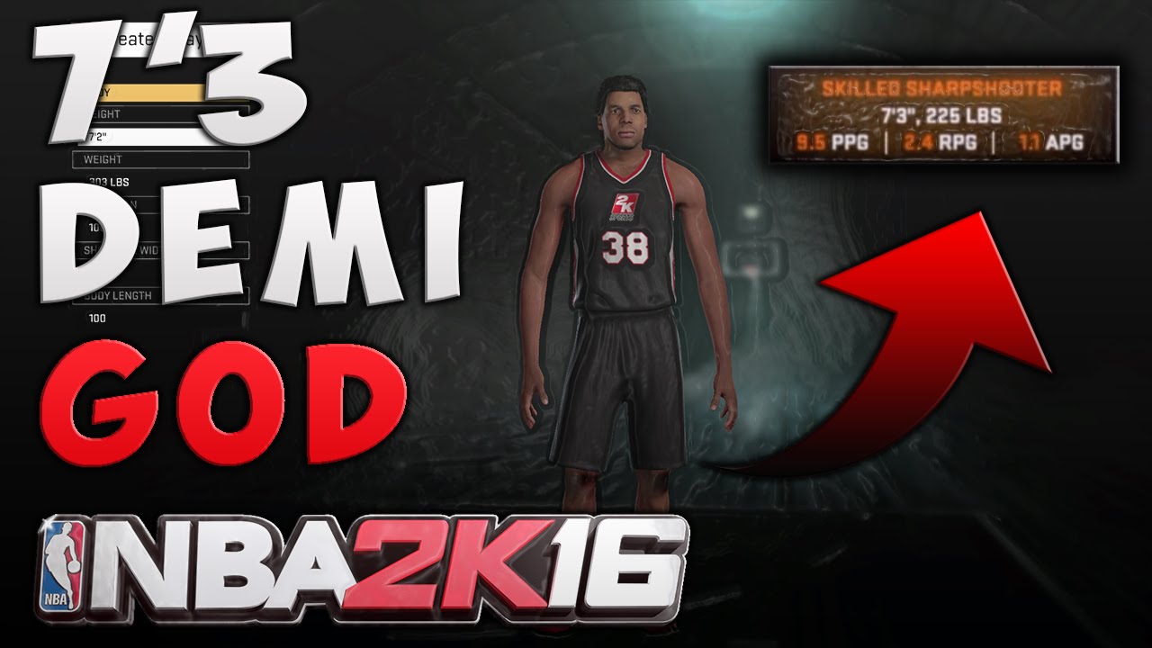 NBA 2K16 MyPARK 7'3 DEMIGOD GLITCH! | ALL BADGES, CUSTOM JUMPSHOT ...