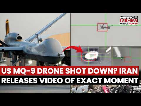 US MQ-9 Drone Shot Down By Iran? Tehran Releases Video Of Exact Moment Of Strike | Watch