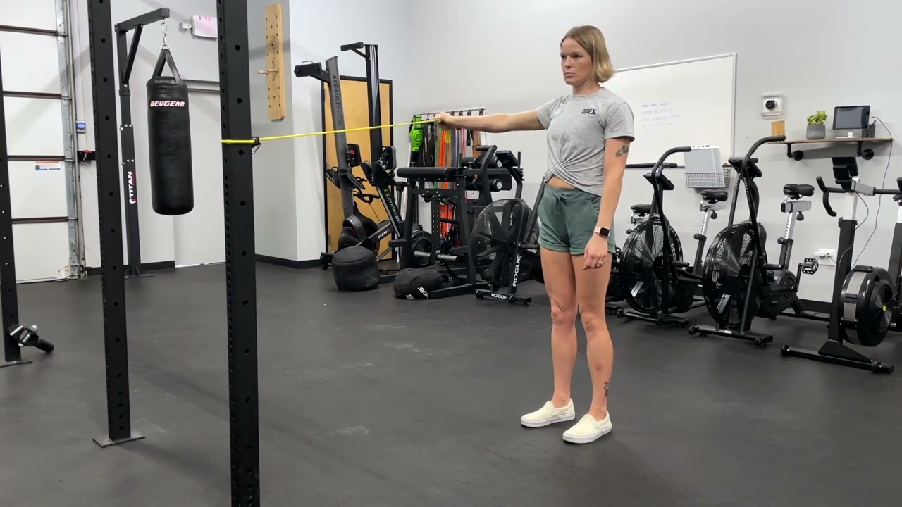 Banded Single Arm Reverse Fly - YouTube