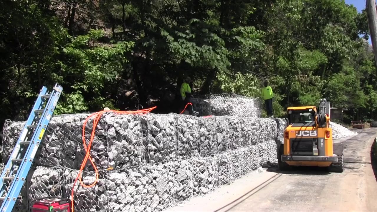 Rockfall Protection Wall at Sandy Hook Road - YouTube