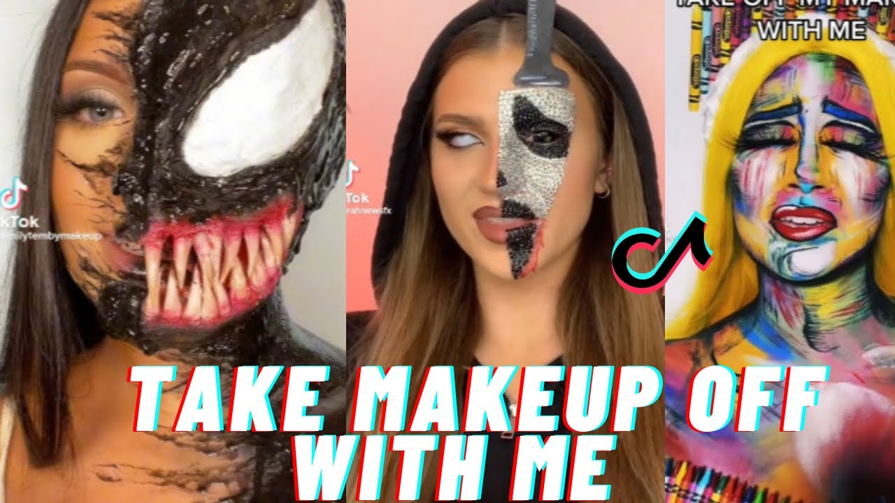 Take my make up with me tiktok compilation |make up take off - YouTube