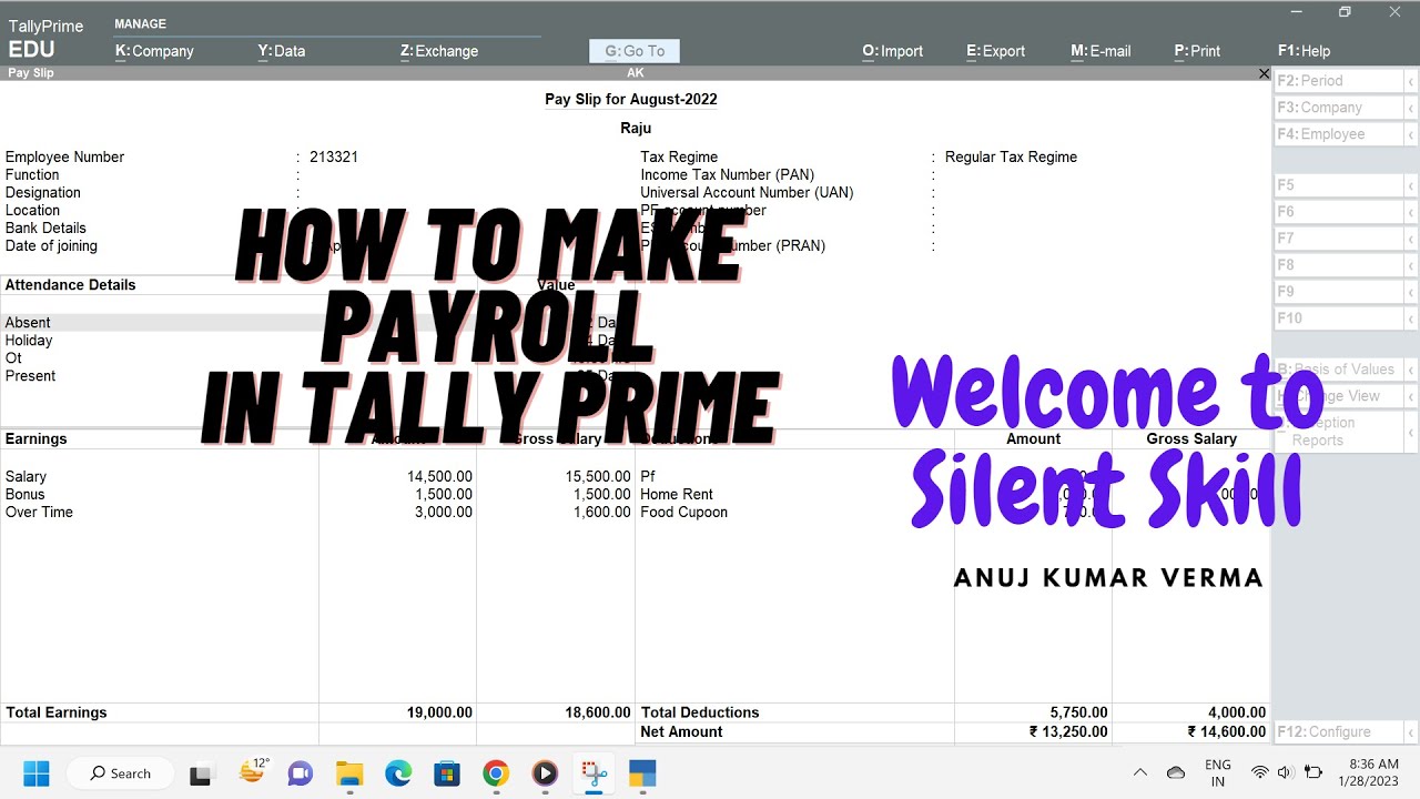 How To Make Payroll In Tally Prime Simple Learning Anuj Kumar Verma how-to-make-payroll-in-tally-prime-simple-learning-anuj-kumar-verma