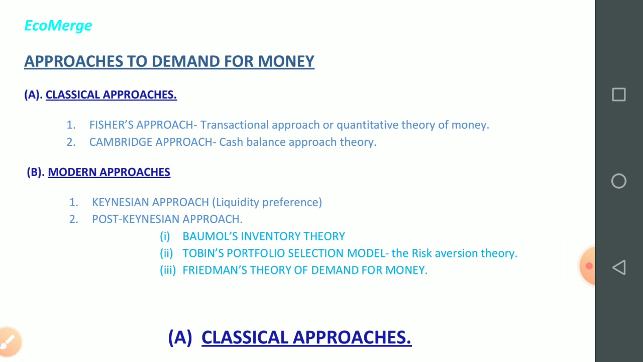 Monetary Economics - Classical approach - YouTube