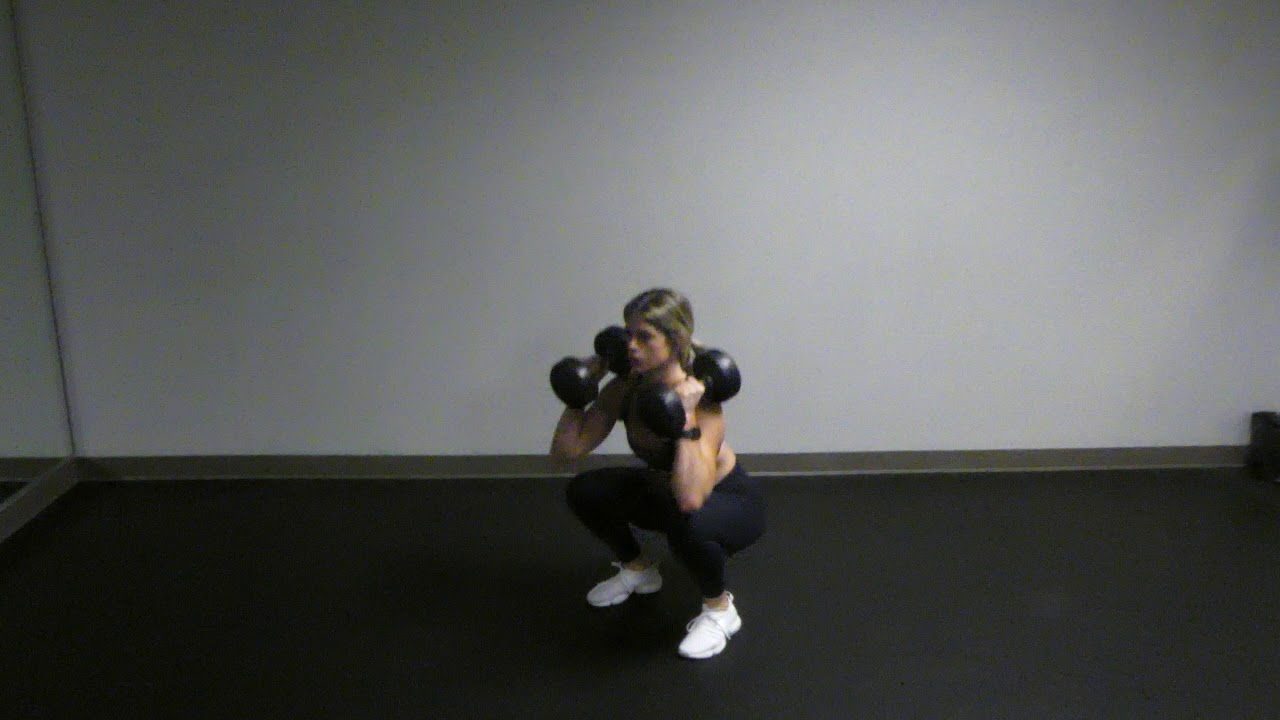 DB front squats - YouTube
