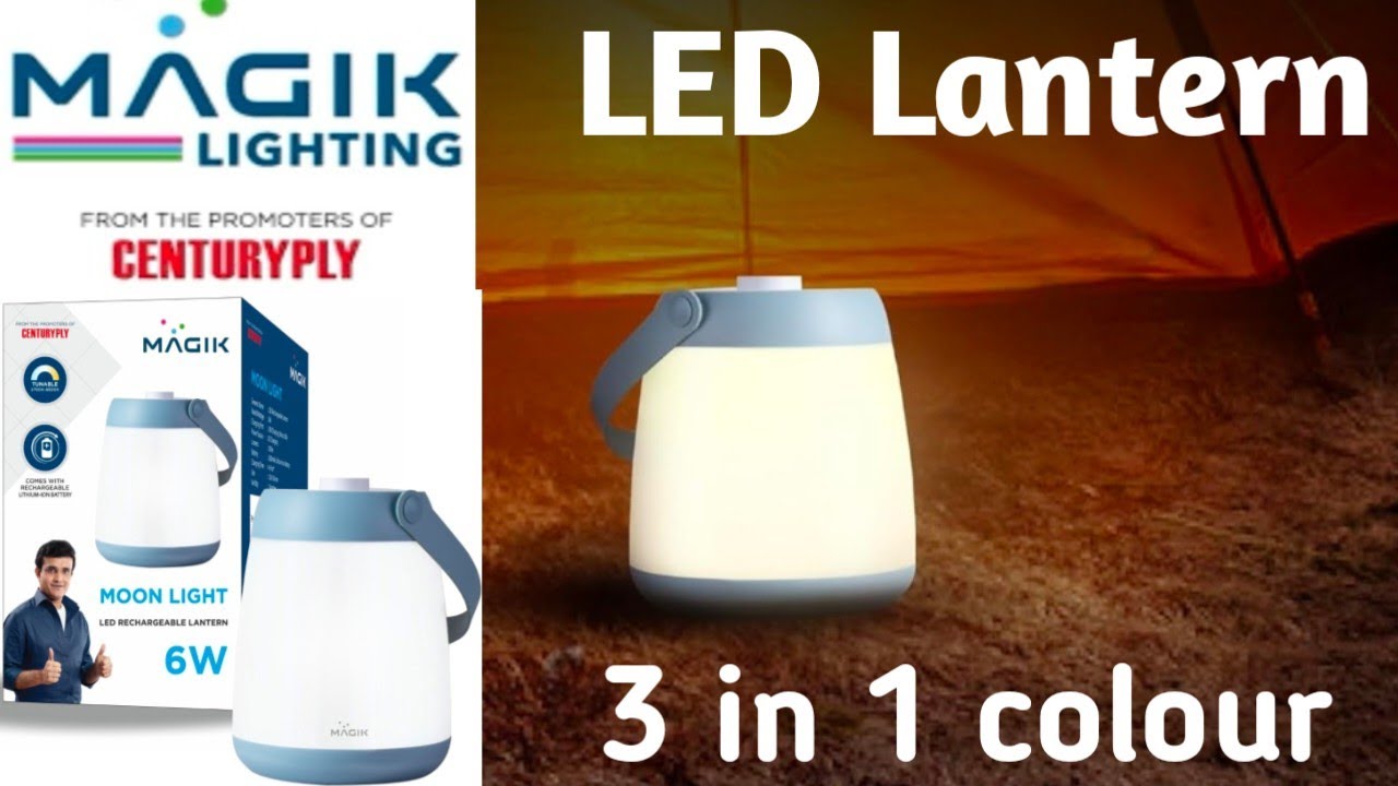 Magik by Centuryply Moonlight LED Rechargeable Lantern Unboxing ...