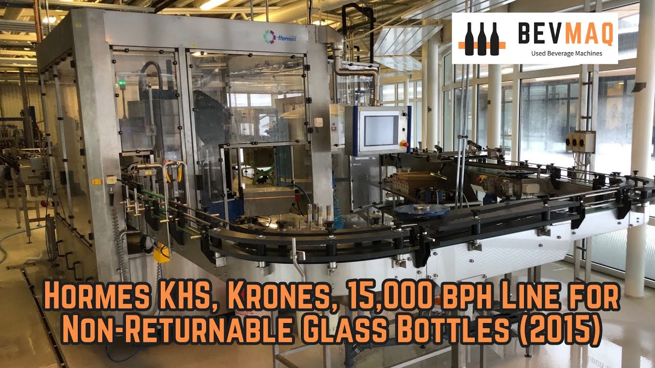 Hormes KHS, Krones, 15,000 bph Line for Non Returnable Glass Bottles ...