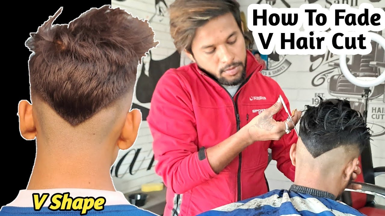 v hair cut kaise karte hai | v shape cutting full tutorial - YouTube