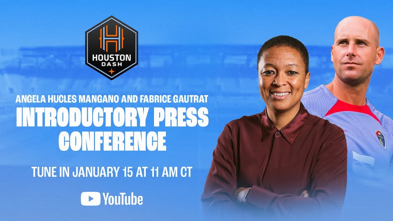 Houston Dash Introduce Angela Hucles Mangano and Fabrice Gautrat - YouTube