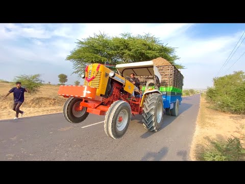 New Hindustan 60 tractor carrying 150 quintal weight climbed the hill ...