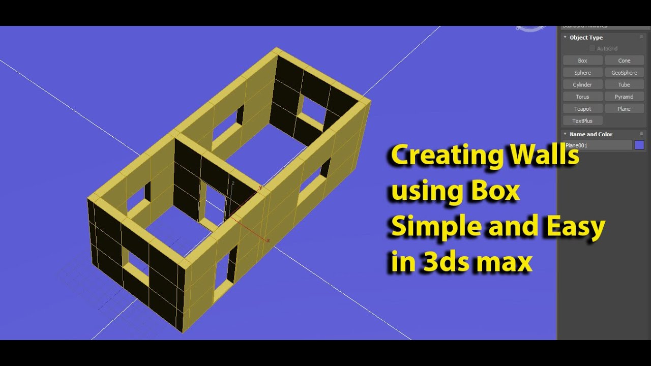 #Wall using #Box in #3ds max - YouTube