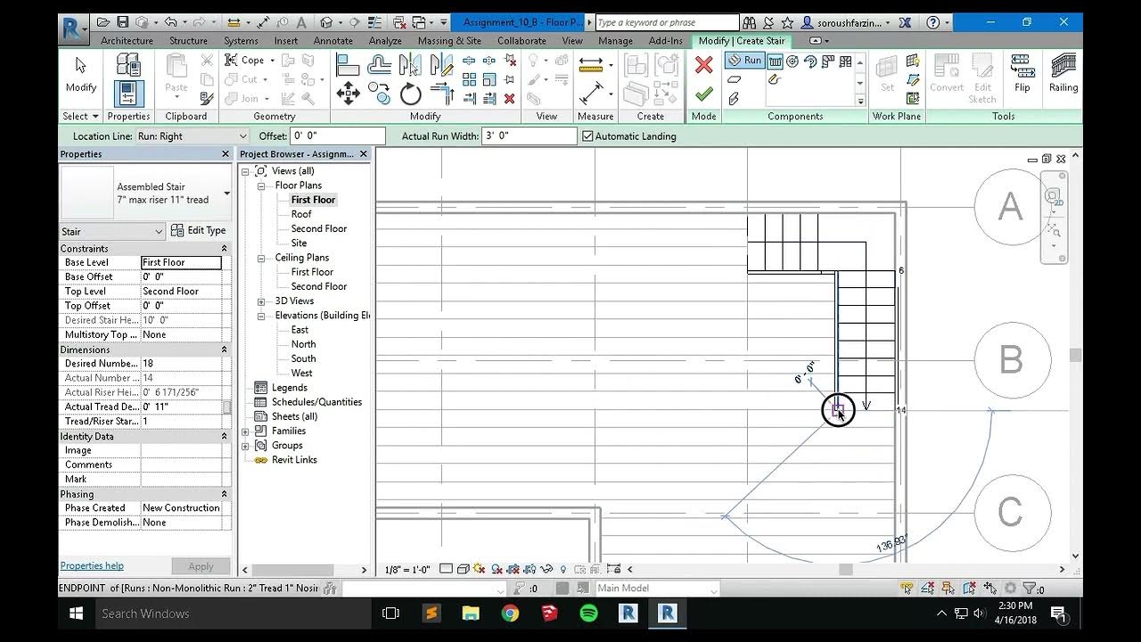 Revit Tutorial 3 | Class 11 | Stairs - YouTube