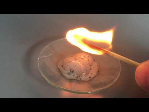 Calcium Carbide Reaction with Water to Produce Flammable Acetylene gas ...