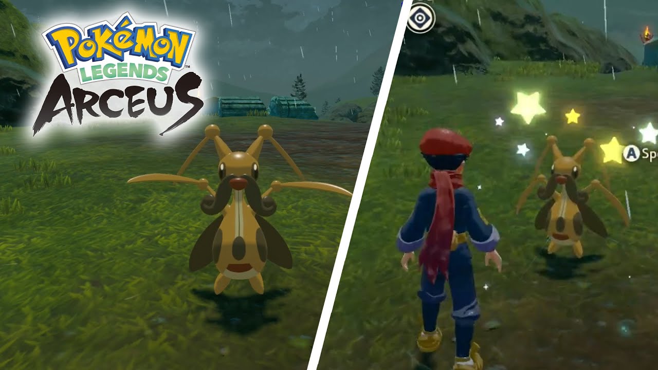 Shiny Kricketune #402 in Pokémon Legends Arceus - YouTube