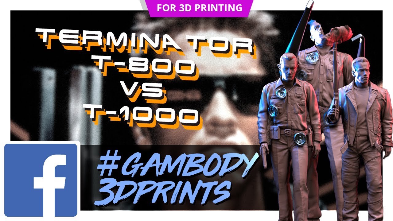 Terminator T-800 vs T-1000 3D Printing Models Kit | Presentation by ...