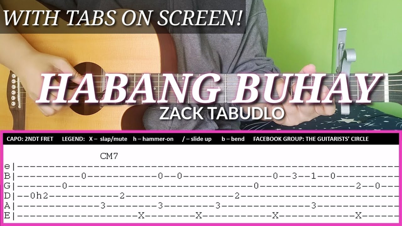 habang buhay fingerstyle tabs - abz collado | zack tabudlo - YouTube