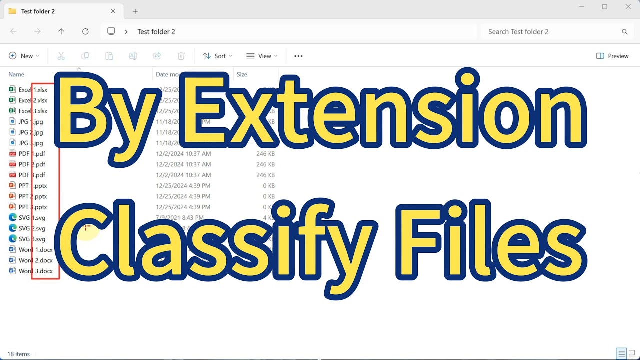 Classify files by extension - YouTube