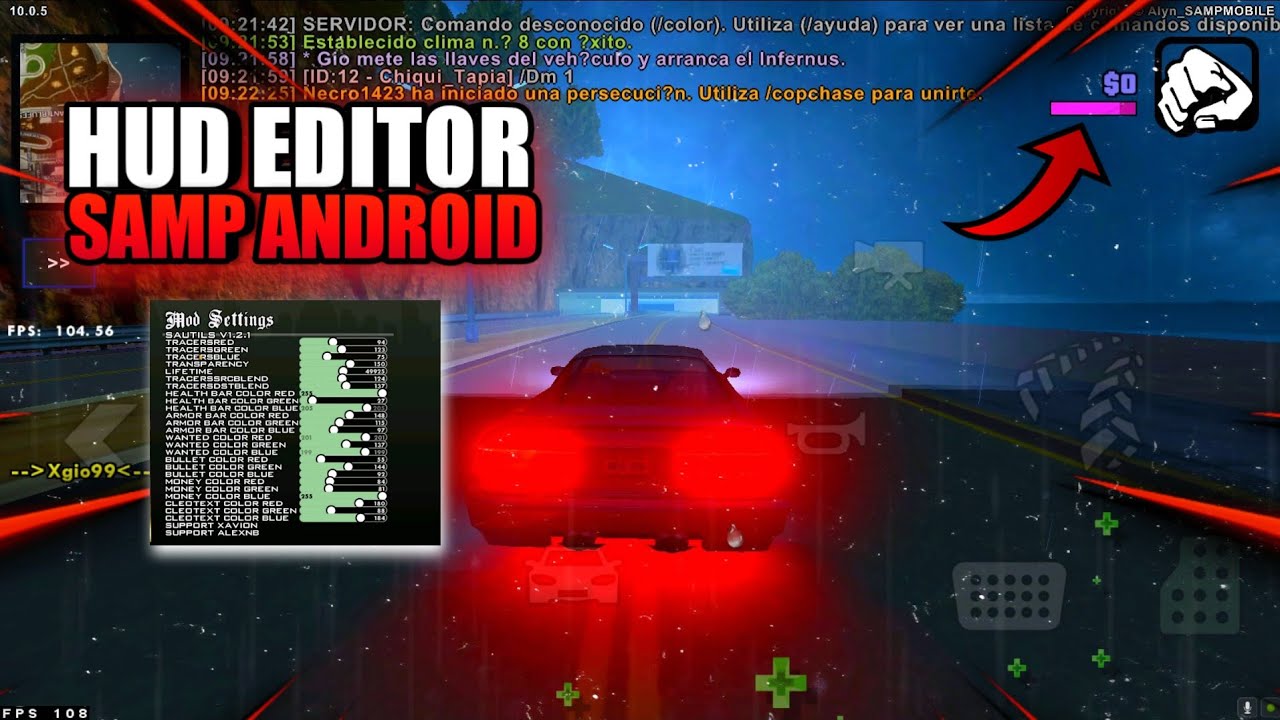 HUD EDITOR GTA SAMP ANDROID 2023 - YouTube