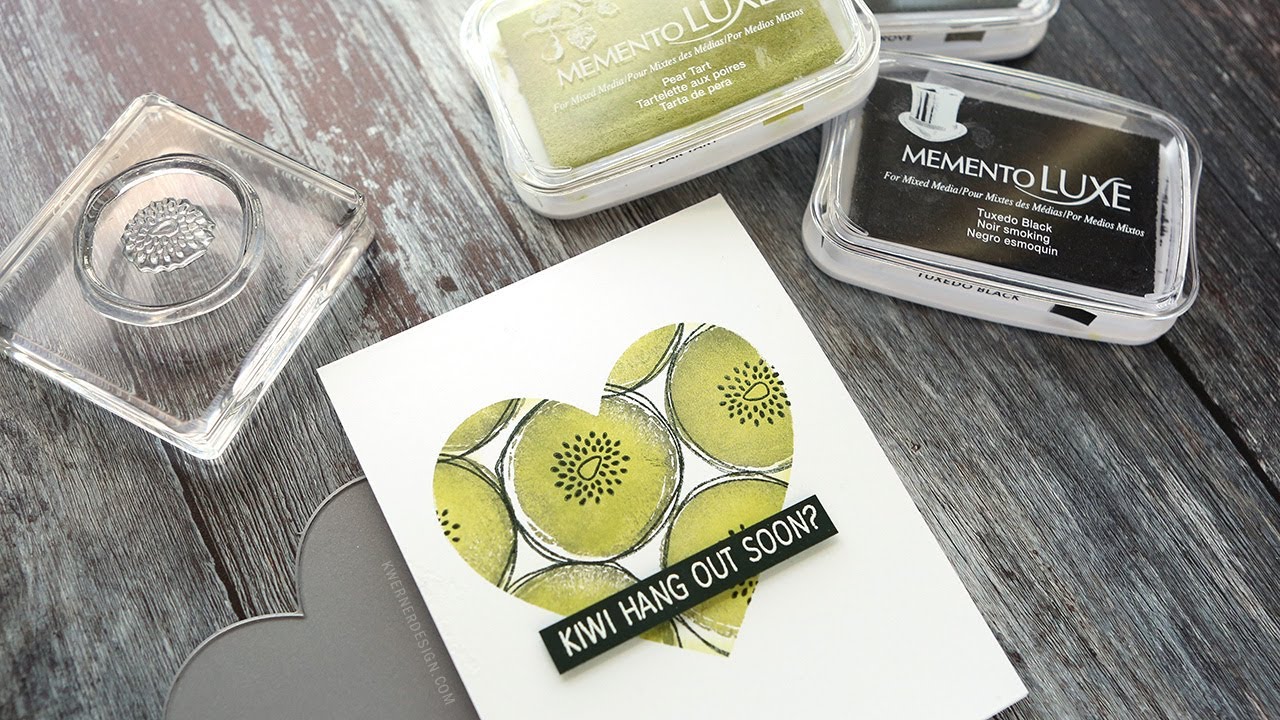 How to Create Two-Tone Multicolor Pigment Stamping + Masking - YouTube