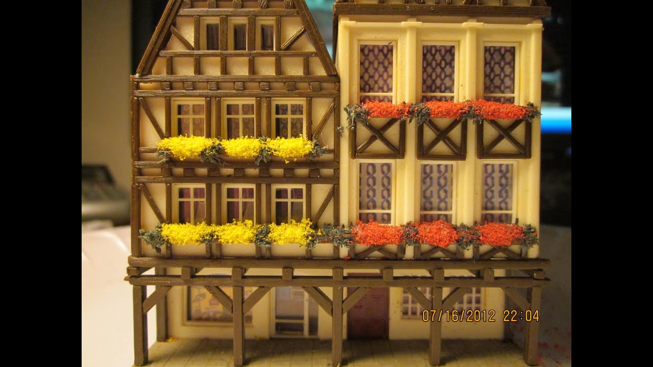 Window flower boxes scale model - YouTube