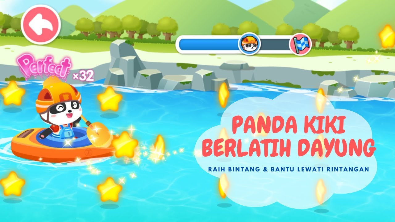 Baby Bash Bayi Panda Kecil Lucu Kiki Berlatih Dayung | Game Edukasi Anak | Baby Bus Indonesia ...