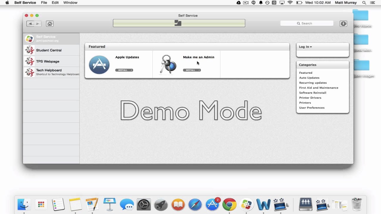 Using Self Service to Download or Update MacBook Apps - YouTube