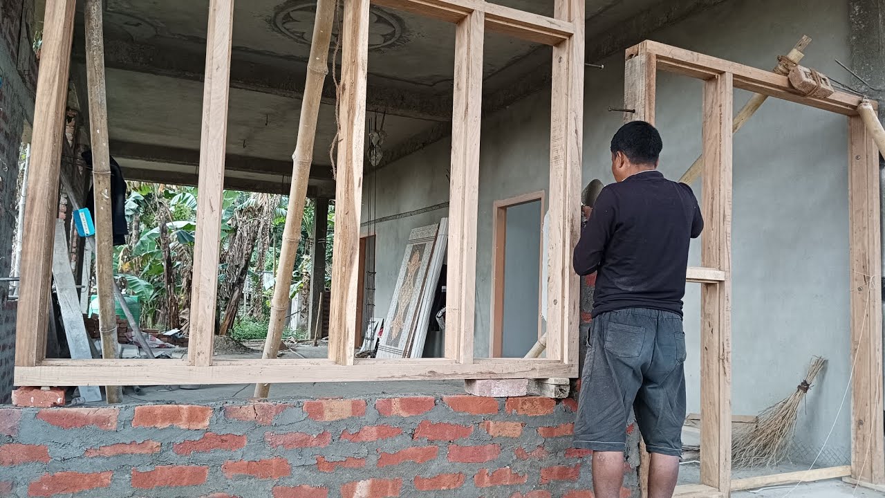 Door and window frame fitting step by step process by ...