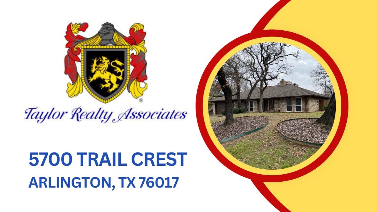 House for Sale in 5700 Trail Crest Arlington, TX 76017 - YouTube