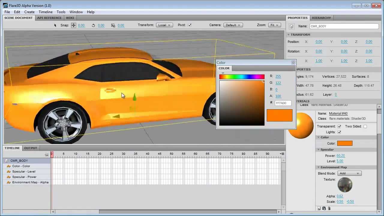 Flare3D Studio - whole production process - YouTube