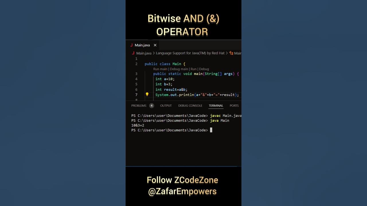 This's How bitwise AND OPERATOR works Subscribe ZCodeZone @ZafarEmpowers #coding #javaexperts ...