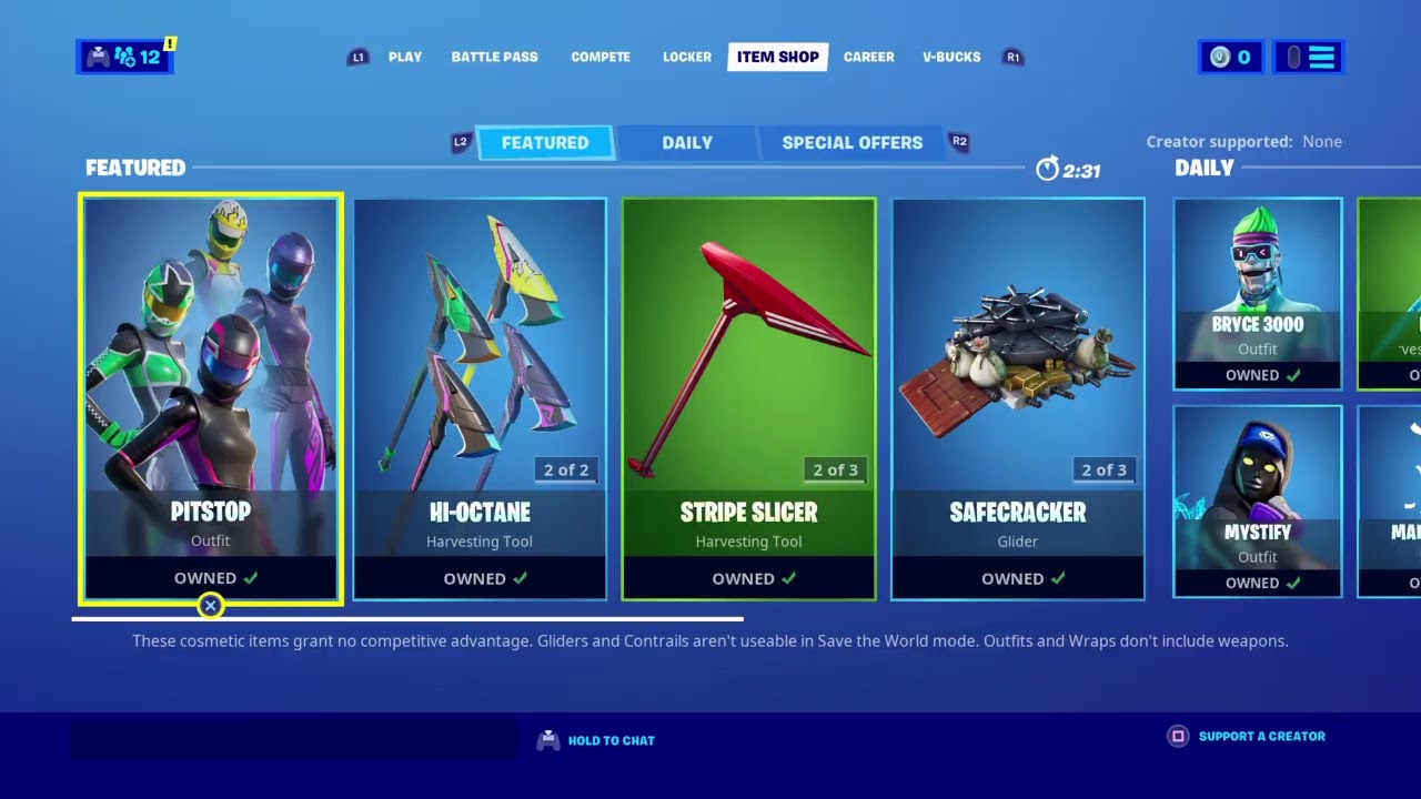 Fortnite chapter 2 season 4 item shop 16 October 2020 - YouTube