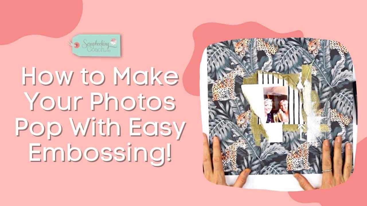 Scrapbook Embossing - Lovely DIY Photo Frame - YouTube