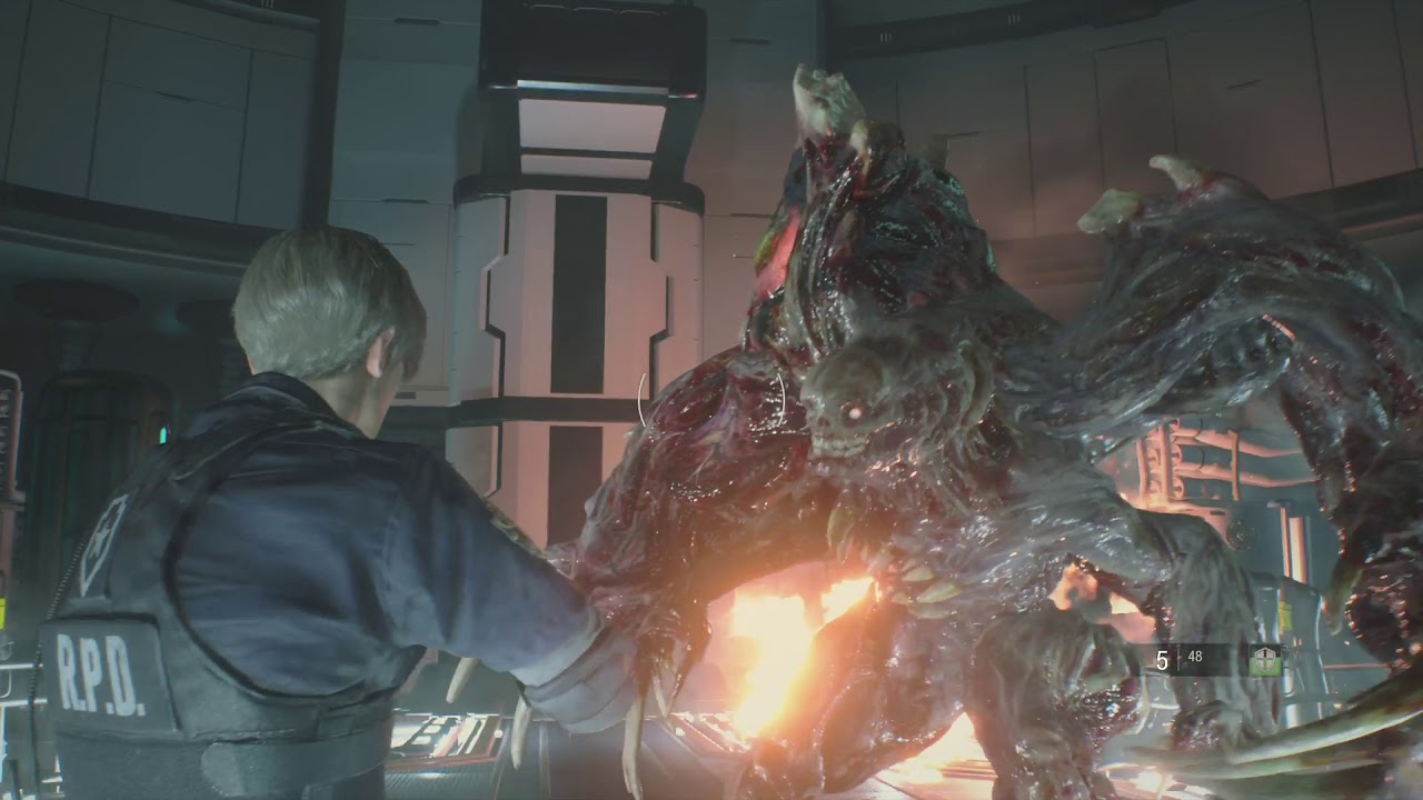 RESIDENT EVIL 2 REMAKE 散弹枪打G3 - YouTube