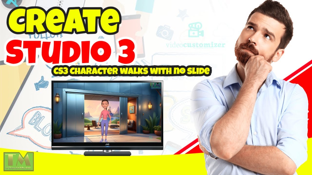 Create Studio 3 getting a character to walk without sliding - YouTube