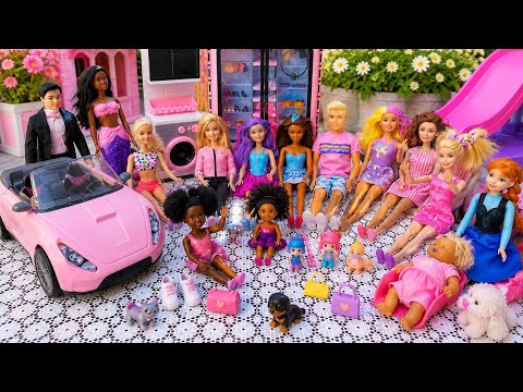 Barbie Evcilik Oyunu! Barbie bebeklerin Çamasır günü! Lila Hepsini Yıkadı