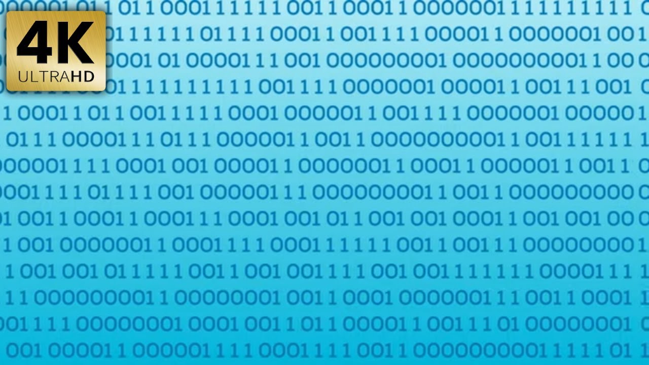 Royalty Free Template Digital Binary Background Animation Blue Theme ...