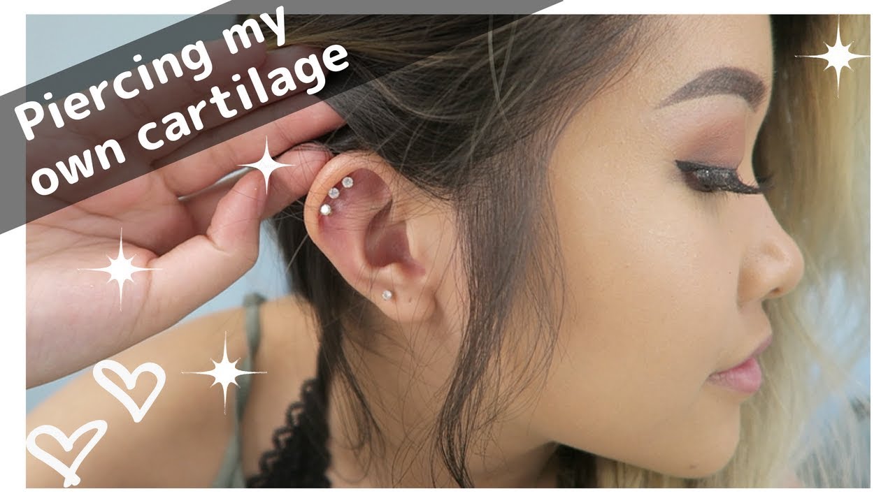 Piercing My Triple Cartilage AT HOME YouTube Piercing My Triple Cartilage AT HOME YouTube