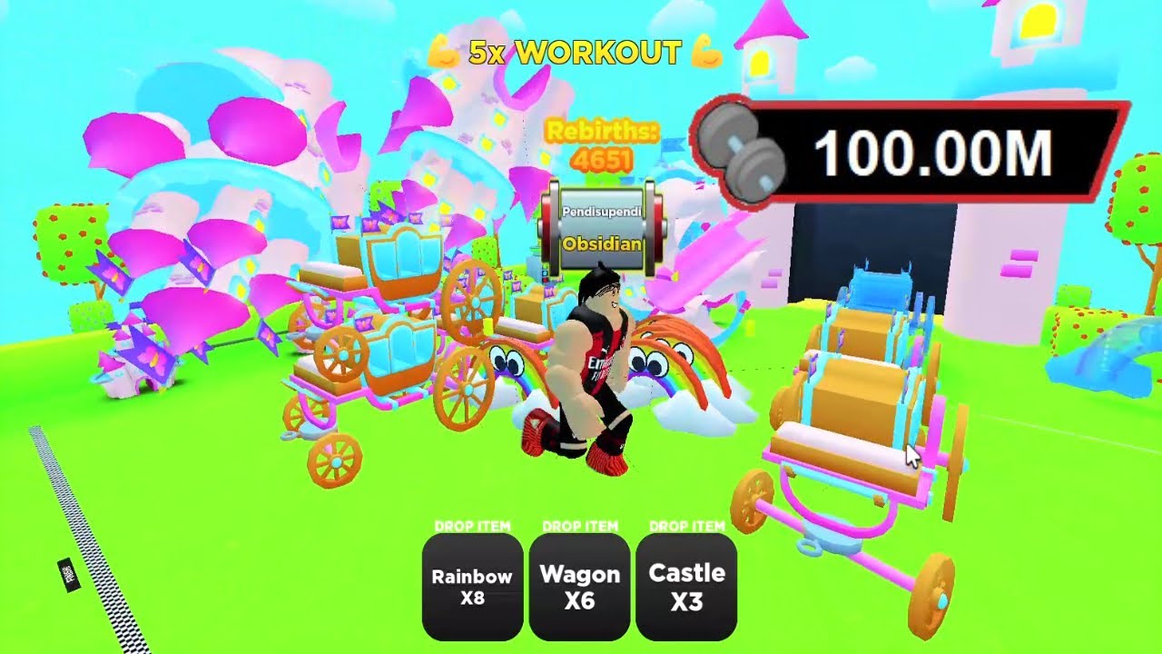 100 Million Strength at Fairy Tale Only on Strongman Simulator Roblox ...