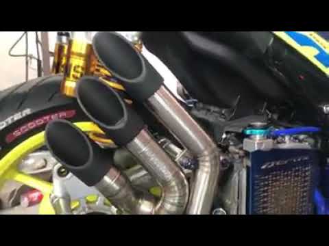 Aerox 155 vmax custom pipe - YouTube