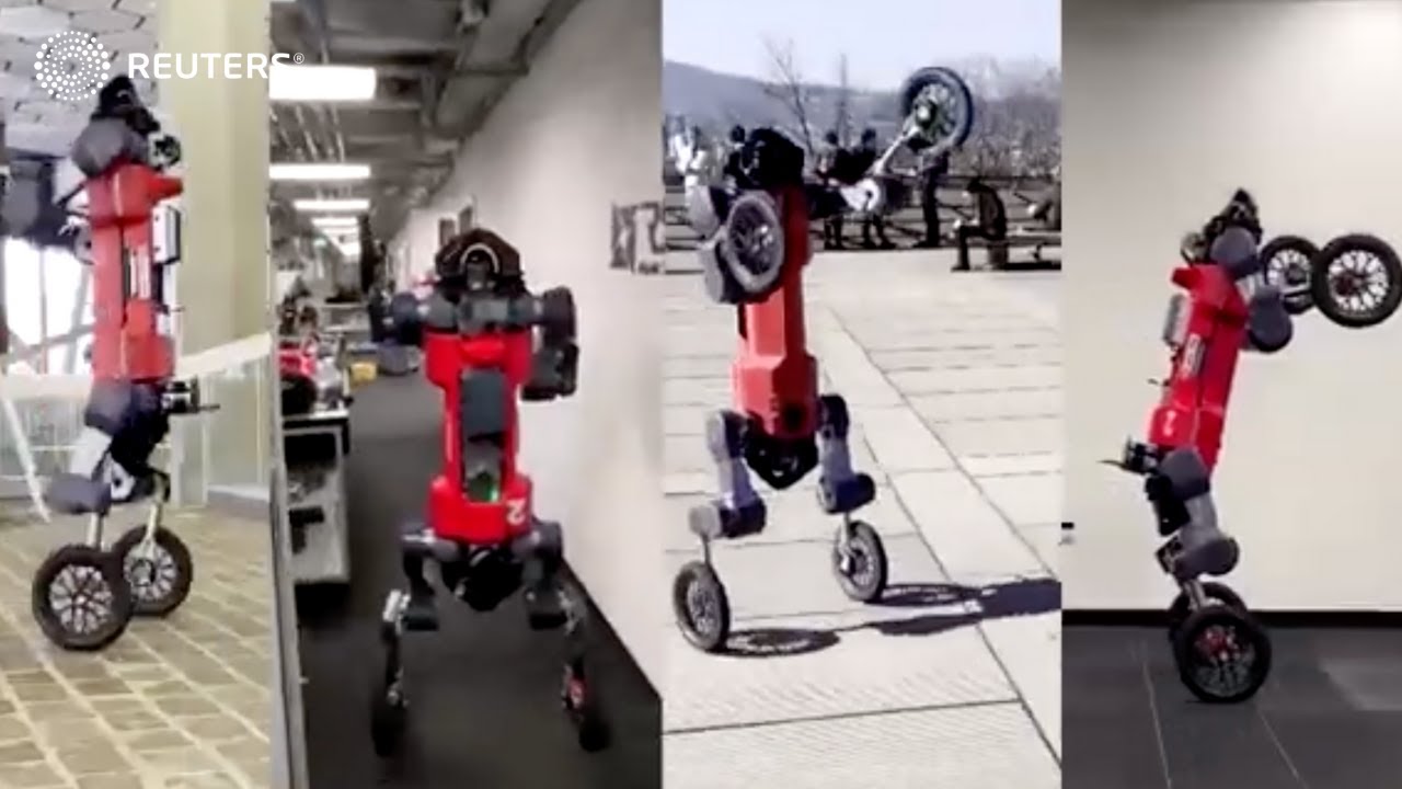 A Swiss robot that stands, walks and drives - YouTube